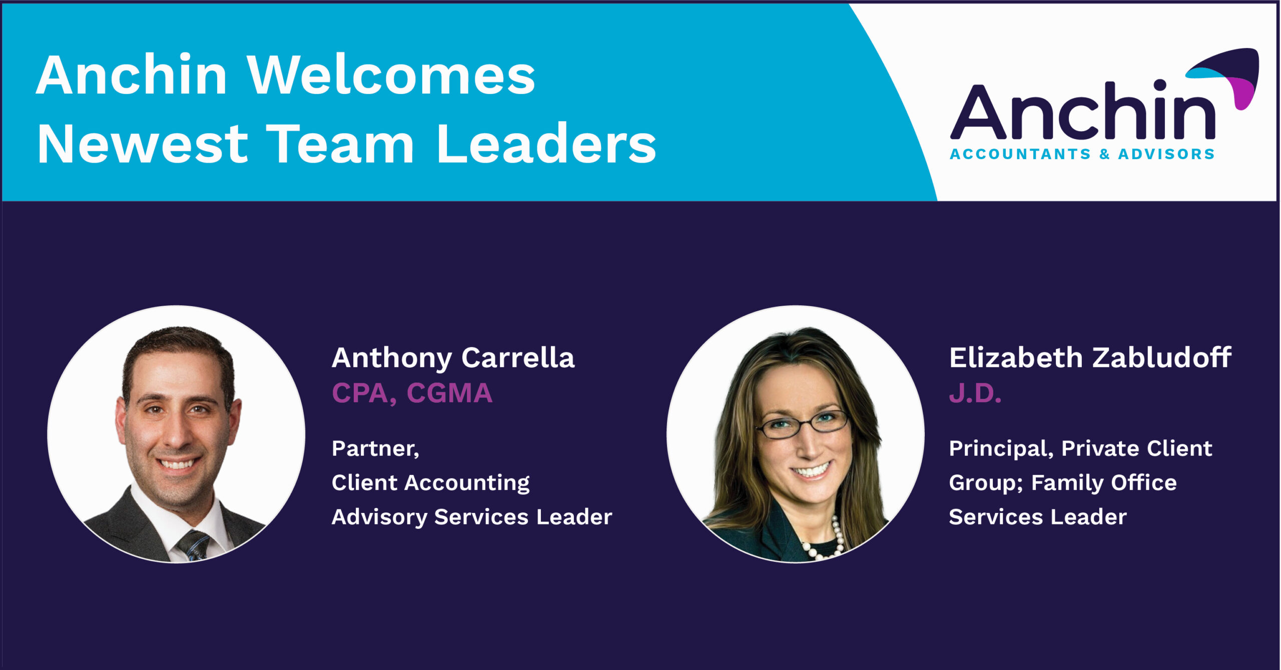 New Partners Joining Private Client and CAS Groups at Anchin